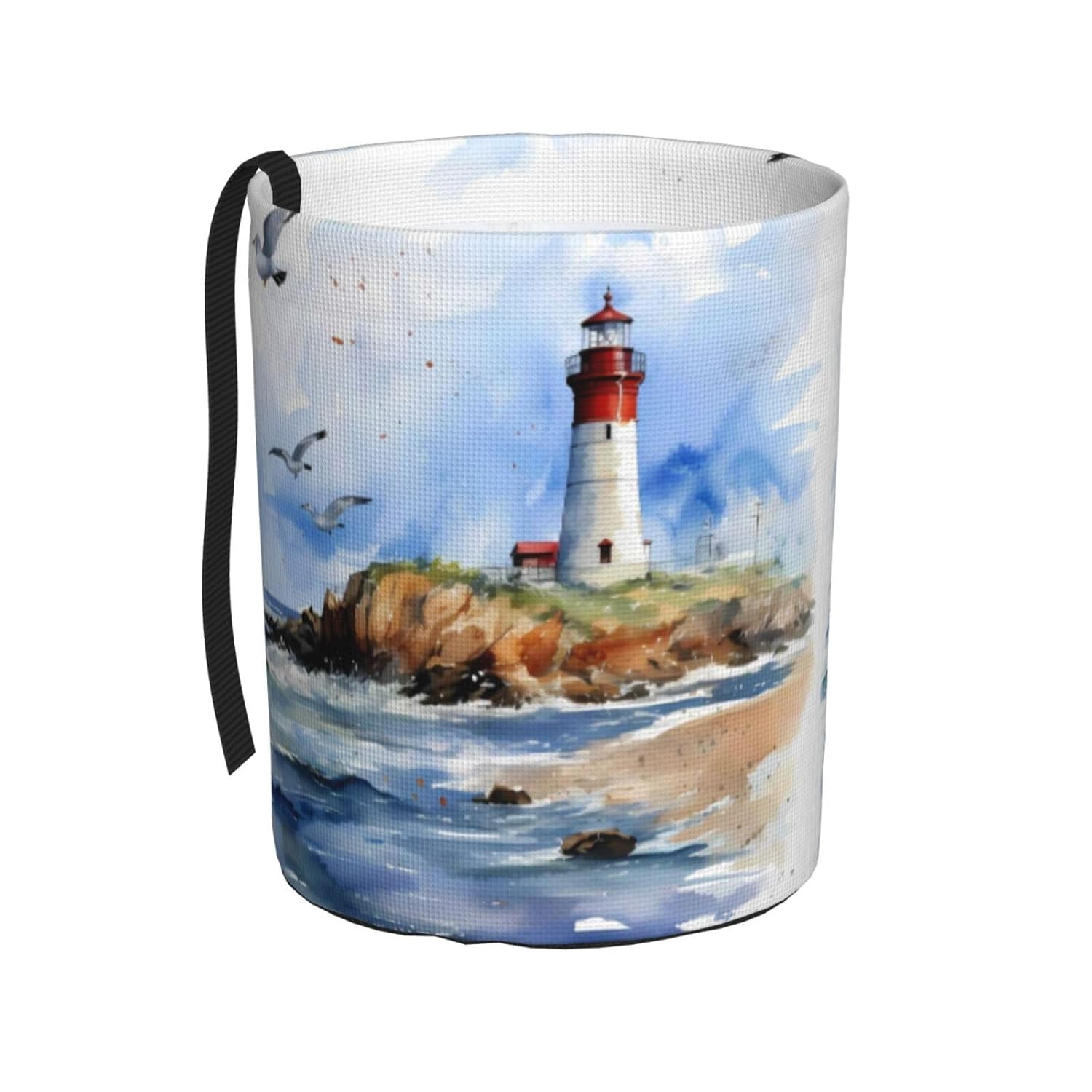 Top-kevin Car Trash Can Sea Beach Lighthouse Waterproof Trash Bin ...