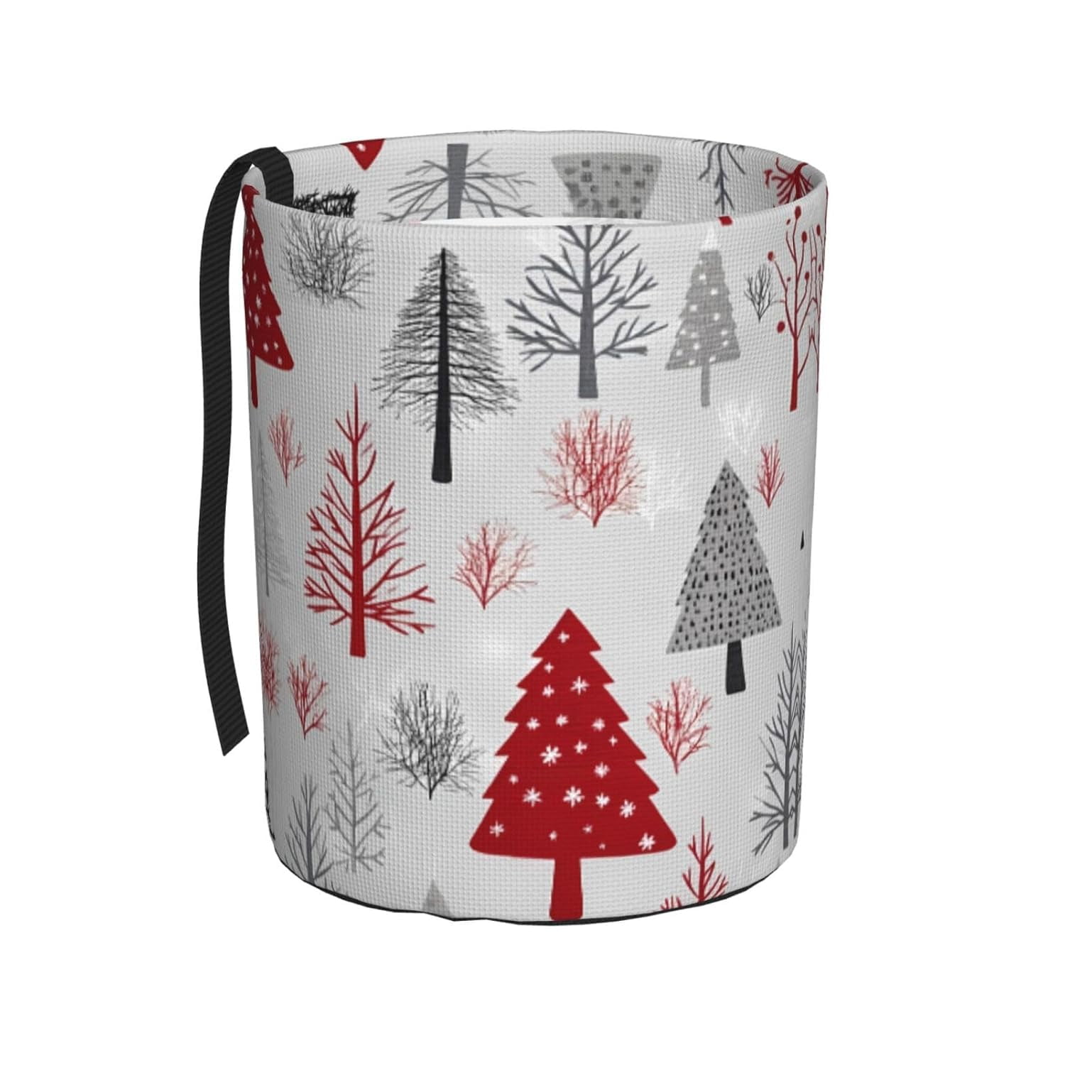 Top-kevin Car Trash Can Snowflakes Christmas Tree Pattern Small Car ...