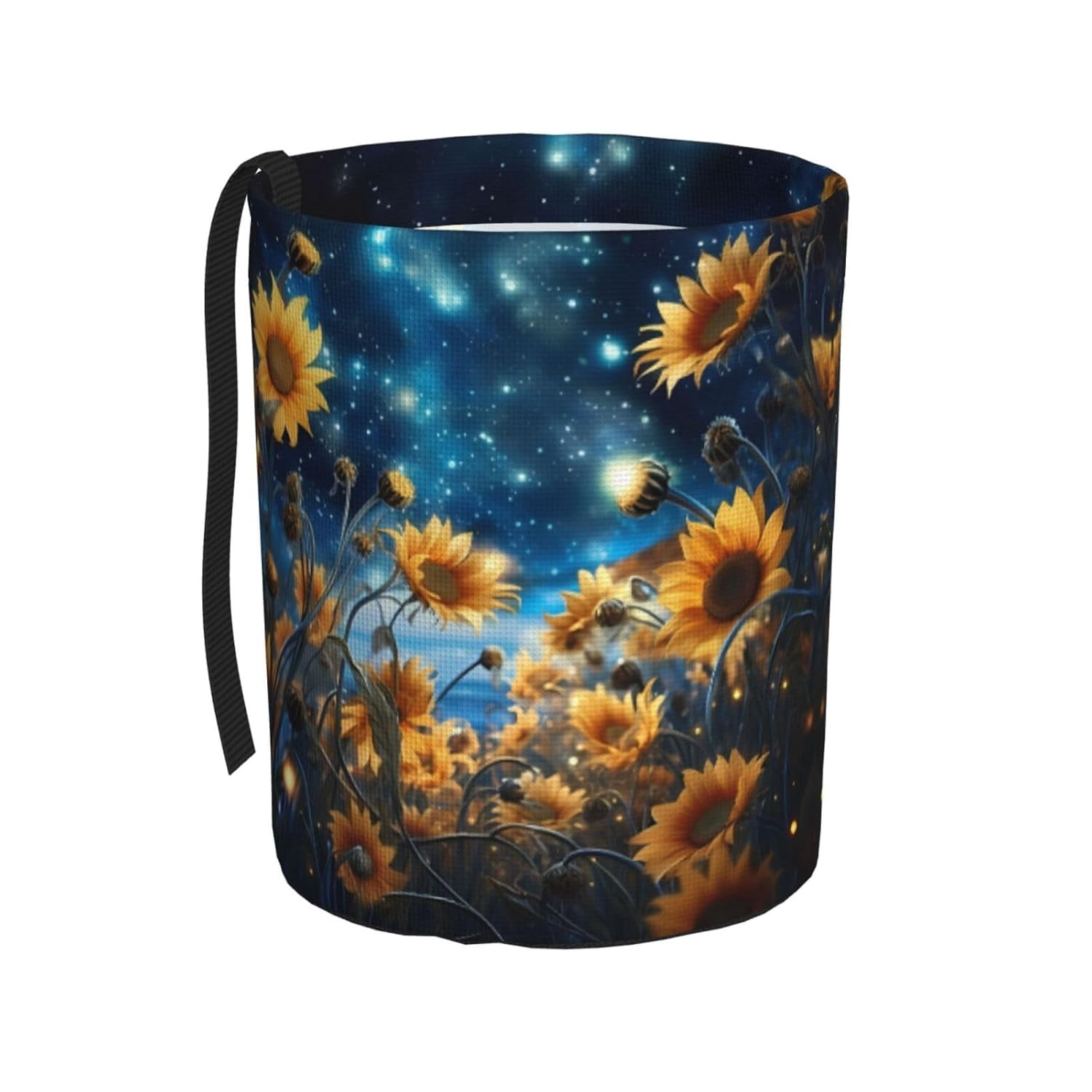 Top-kevin Car Trash Can Turquoise Teal Splash Sunflower Small Car Trash ...