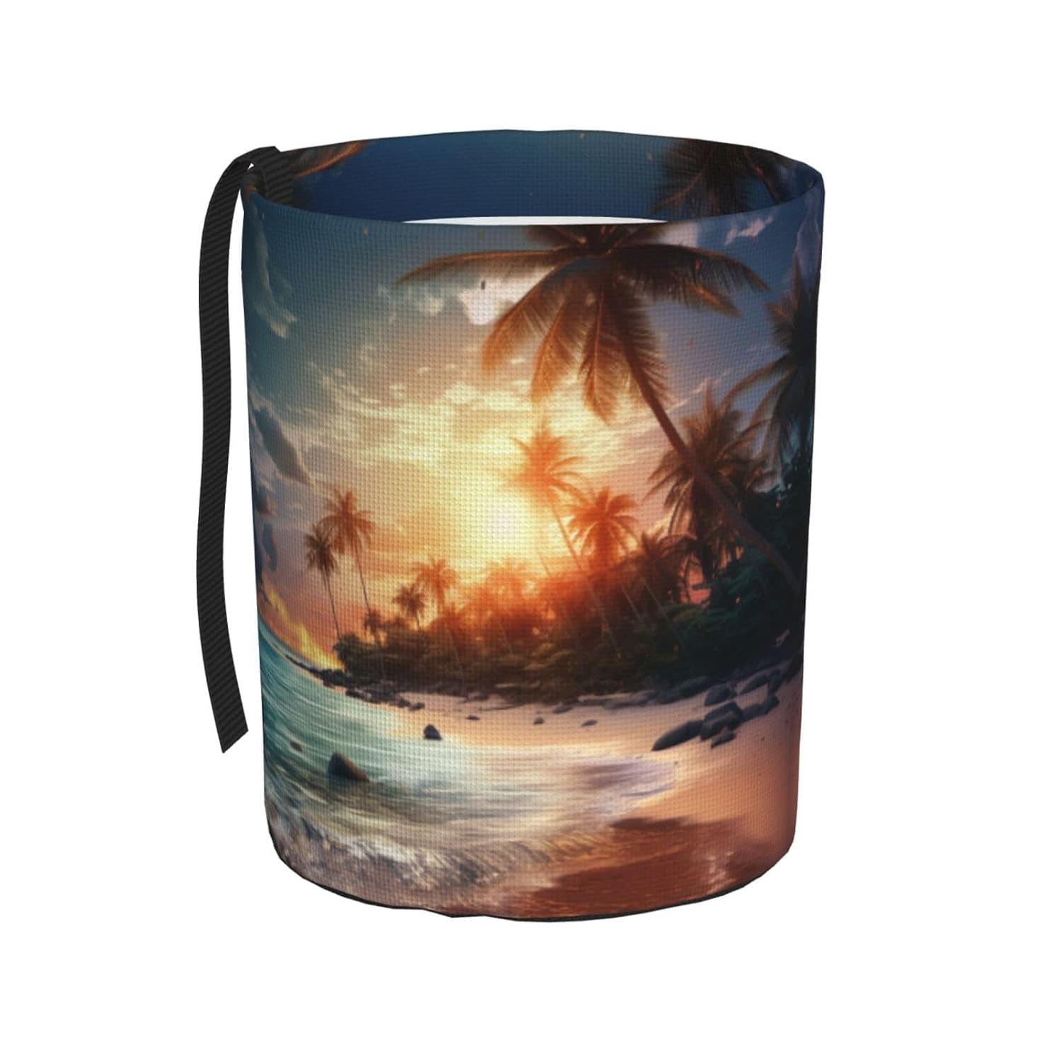 Top-kevin Car Trash Can Watercolor Seashell Starfish Pattern Small Car ...