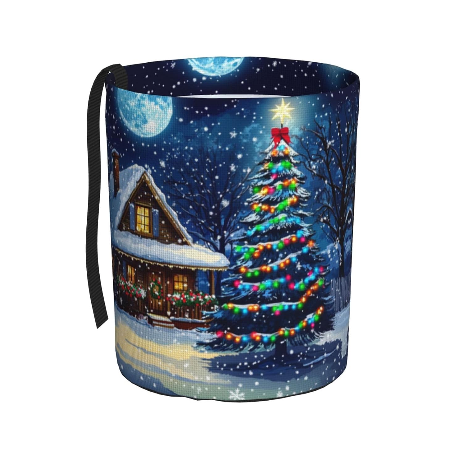 Top-kevin Car Trash Can Winter Christmas Cute Hot Cocoa Pattern Small ...