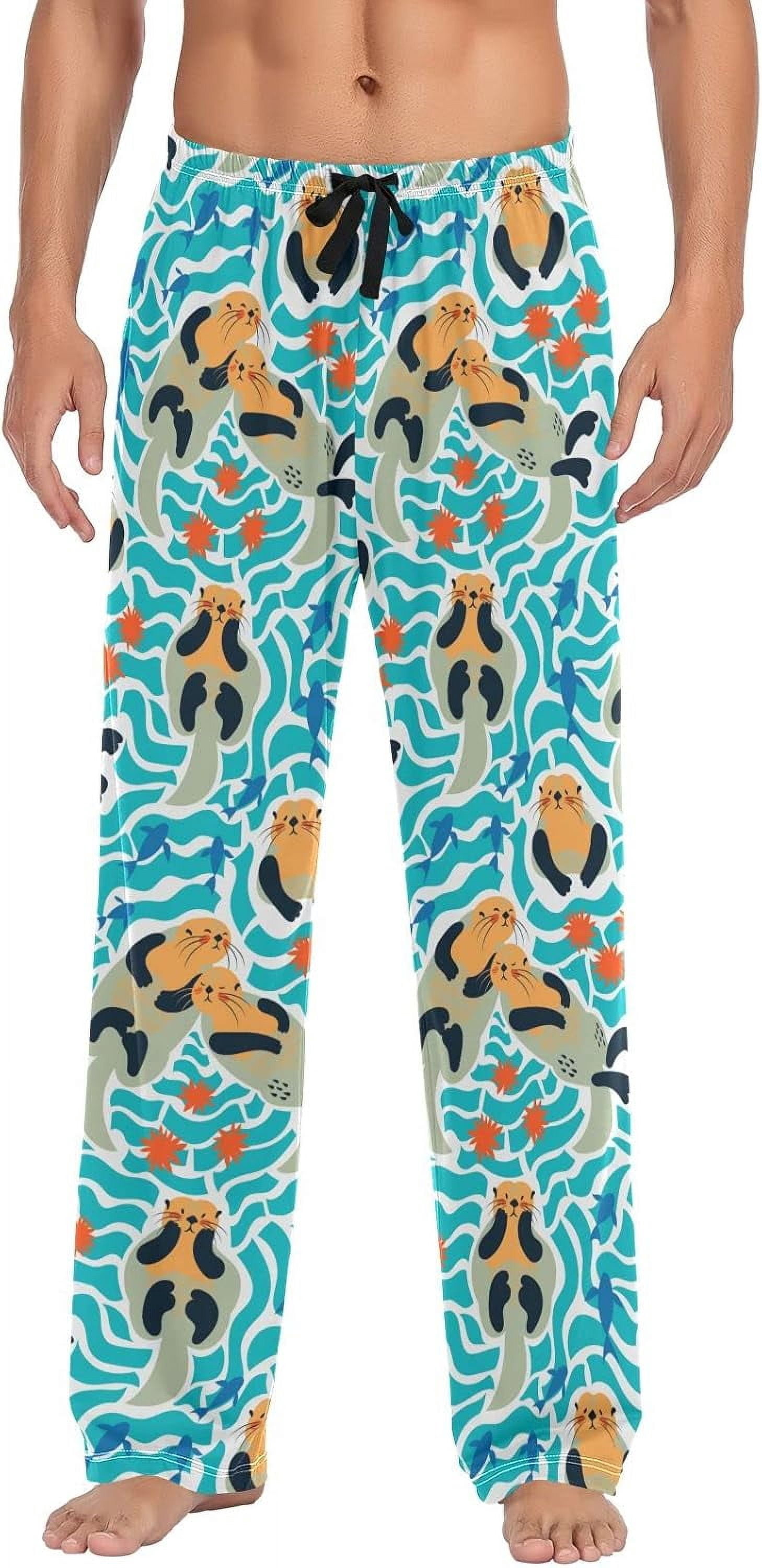 Top-kevin Cartoon Otter Pajama Pants Mens Lounge Pants Lightweight Men ...