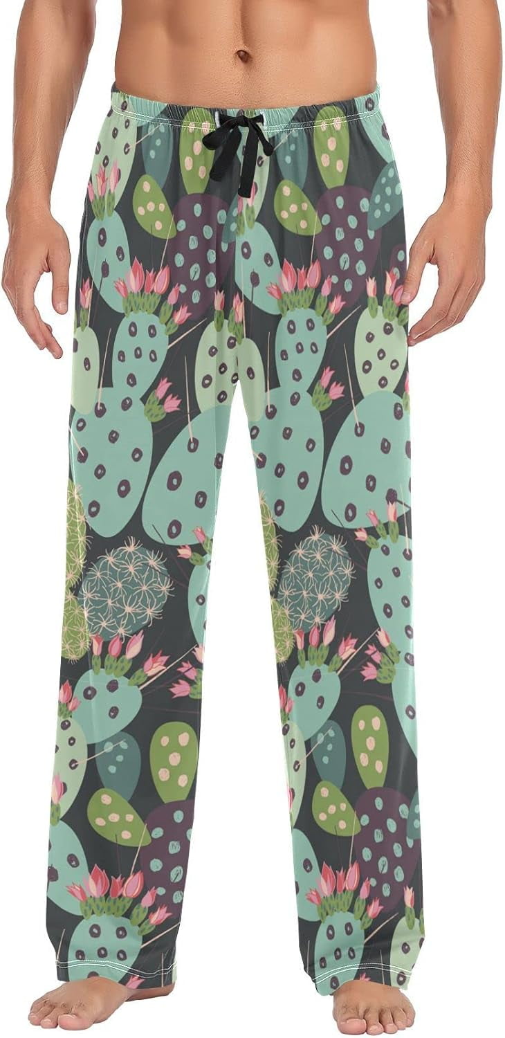 Top-kevin Cucculents Cactuses Pajama Pants for Men Men's Pajama Pants ...