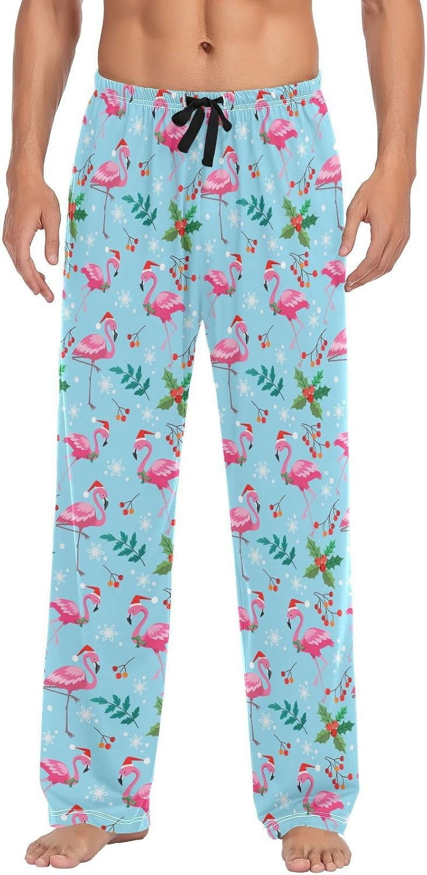 Top-kevin Cute Flamingo Christmas Men's Pajama Pants Super Soft ...