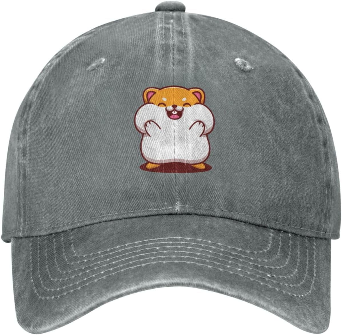 Top-kevin Cute Hamster Funny Distressed Adjustable Washed Denim Mens ...