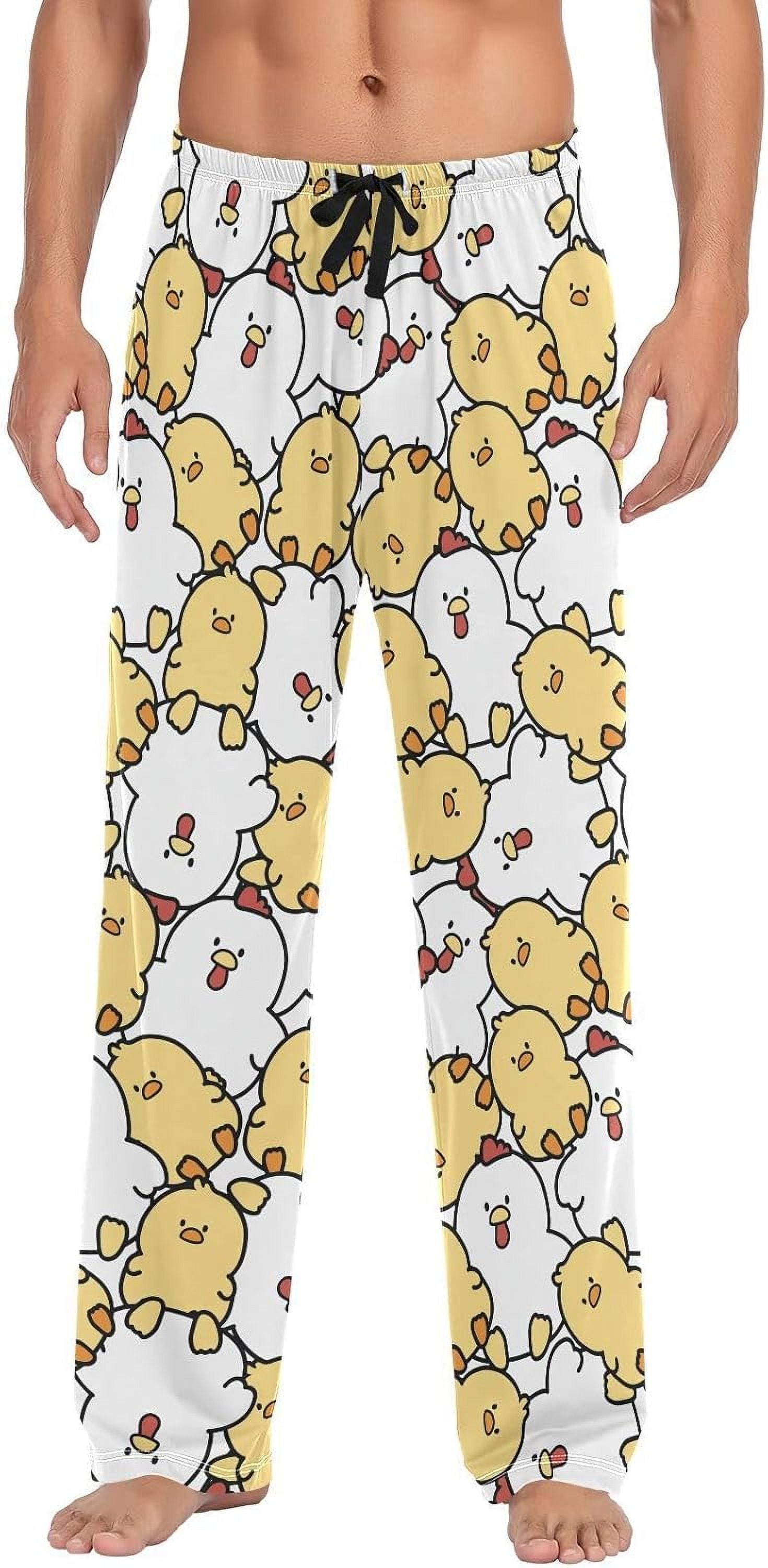 Top-kevin Cute Hen and Chicken Men's Pajama Pants Super Soft Sleep ...