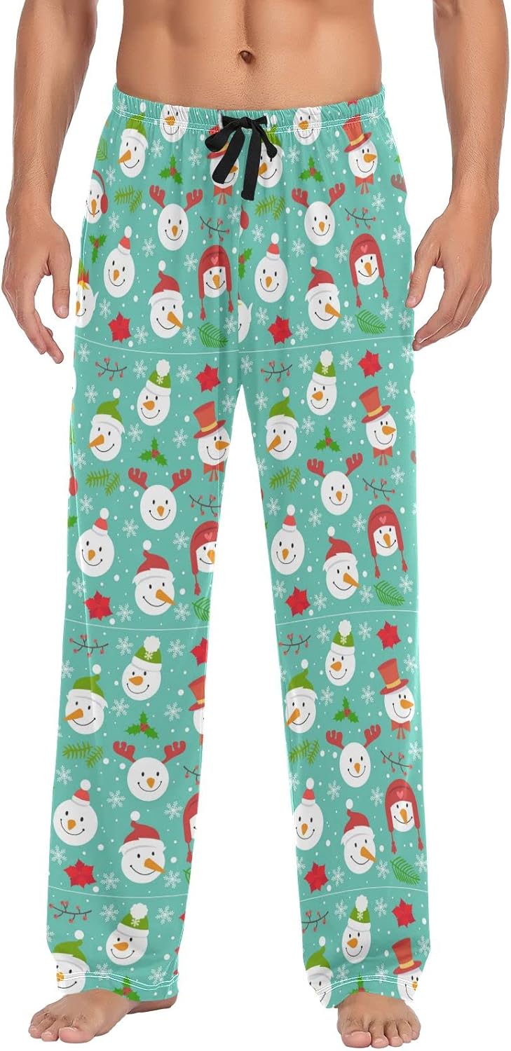 Top-kevin Cute Rabbit Play Skate Christmas Pajama Pants Mens Lounge ...