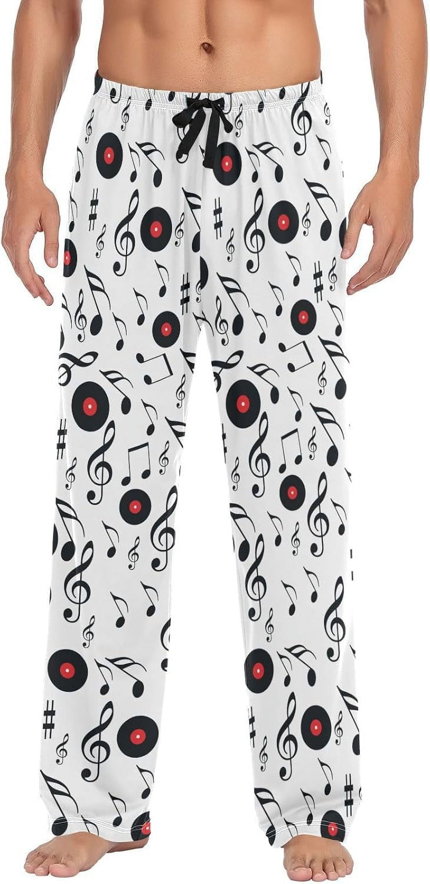 Top-kevin French Style Dog Pajama Pants Mens Lounge Pants Straight-Fit ...