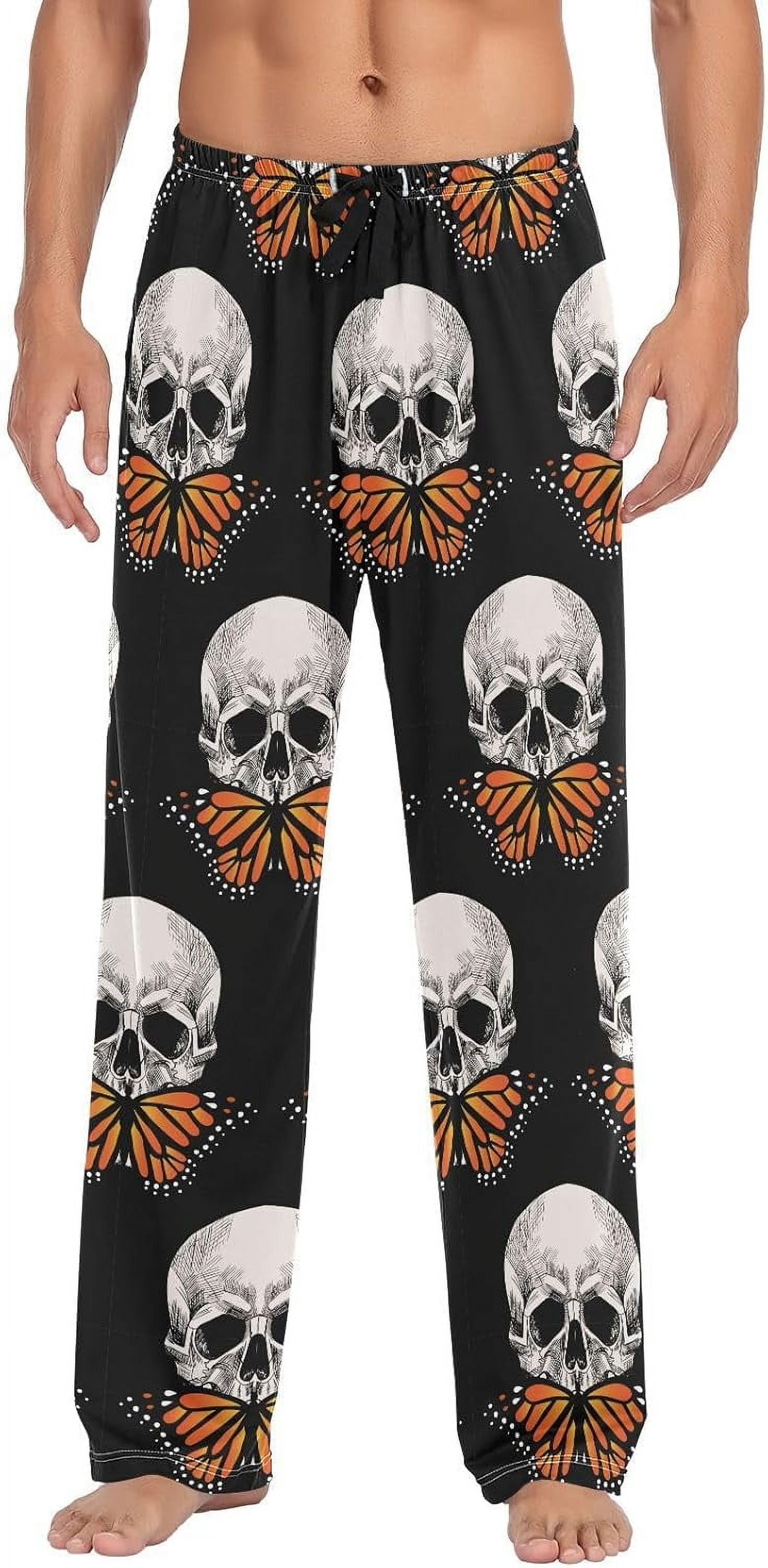 Top-kevin French Style Dog Pajama Pants Mens Lounge Pants Straight-Fit ...