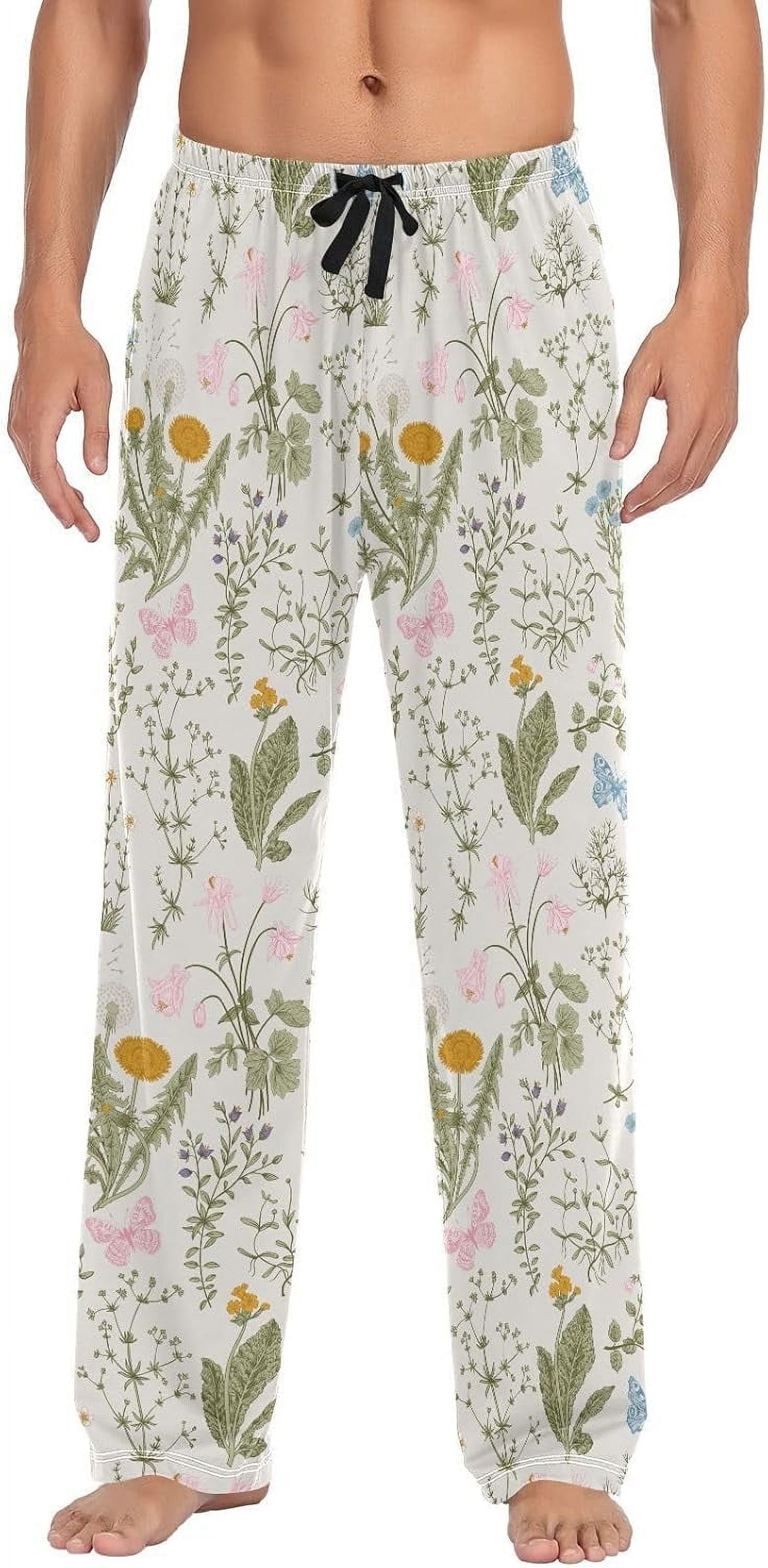 Top-kevin French Style Dog Pajama Pants Mens Lounge Pants Straight-Fit ...