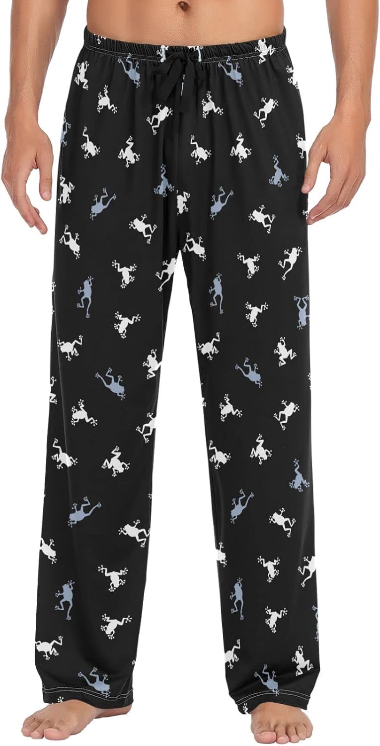 Top-kevin Frogs Pajama Pants for Men Comfort Sleep Lounge Bottoms ...