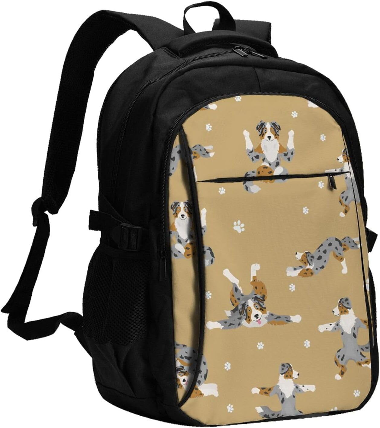 Top-kevin German Shepherd Foot Prints Backpack, 18 Inch Travel Business ...