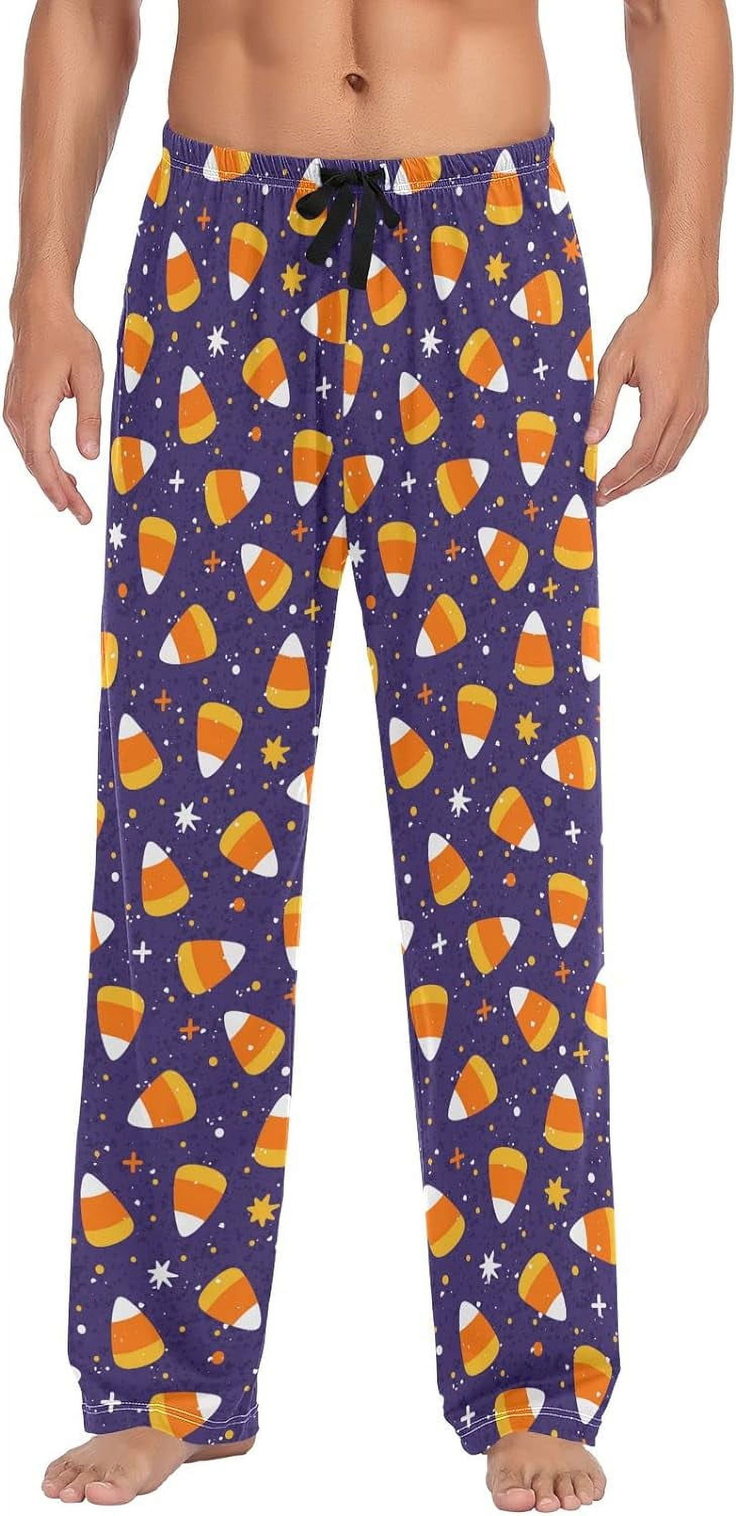 Top-kevin Halloween Candy Corn Pajama Pants for Men PJs Bottoms Sleep ...