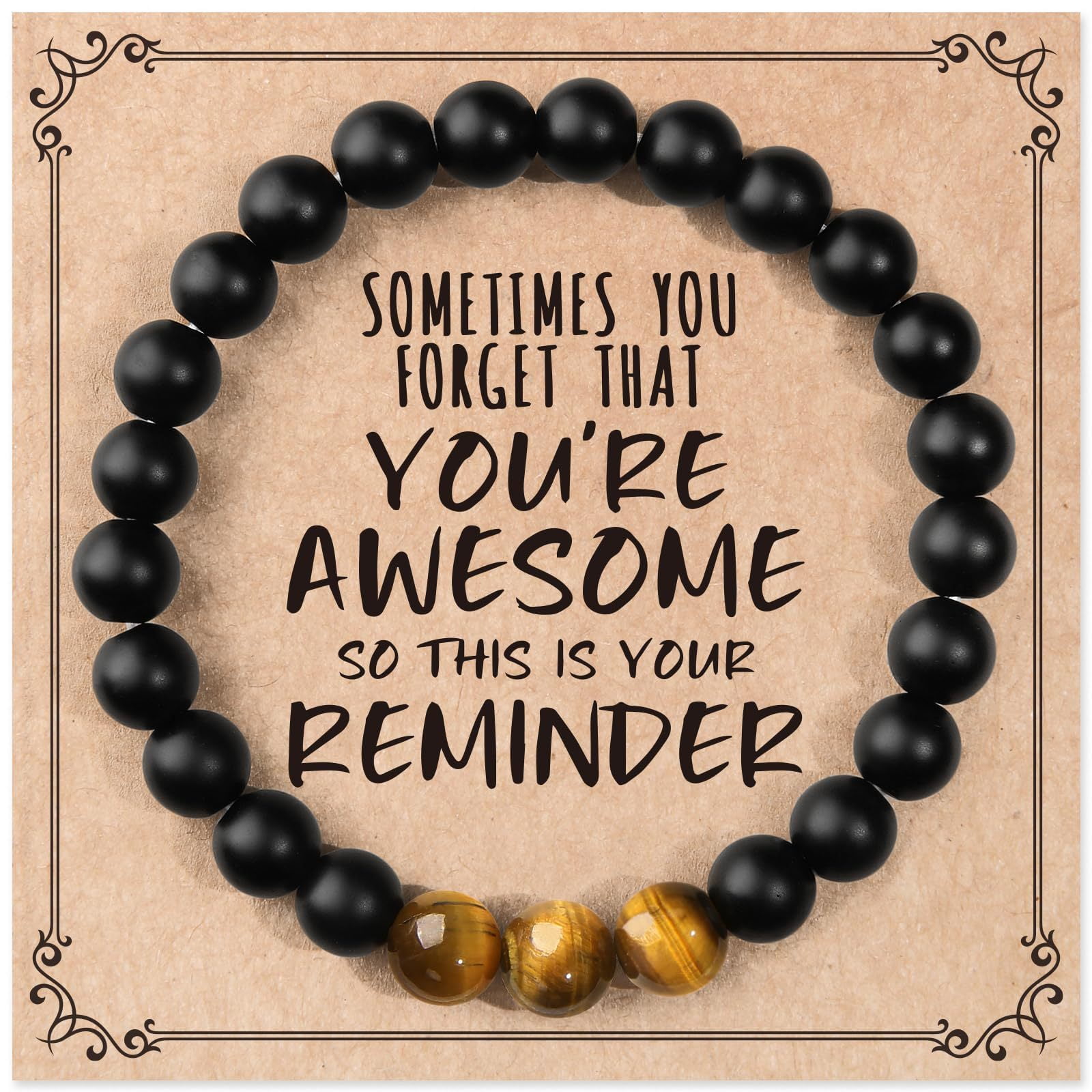 Top-kevin Handmade Natural Gemstone Stretch Elastic Bracelet Healing ...