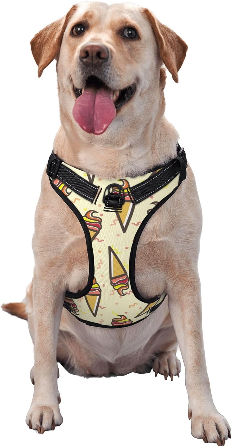 Top-kevin Ice Cream Pring No Pull Dog Harness Reflective Pet Harness ...