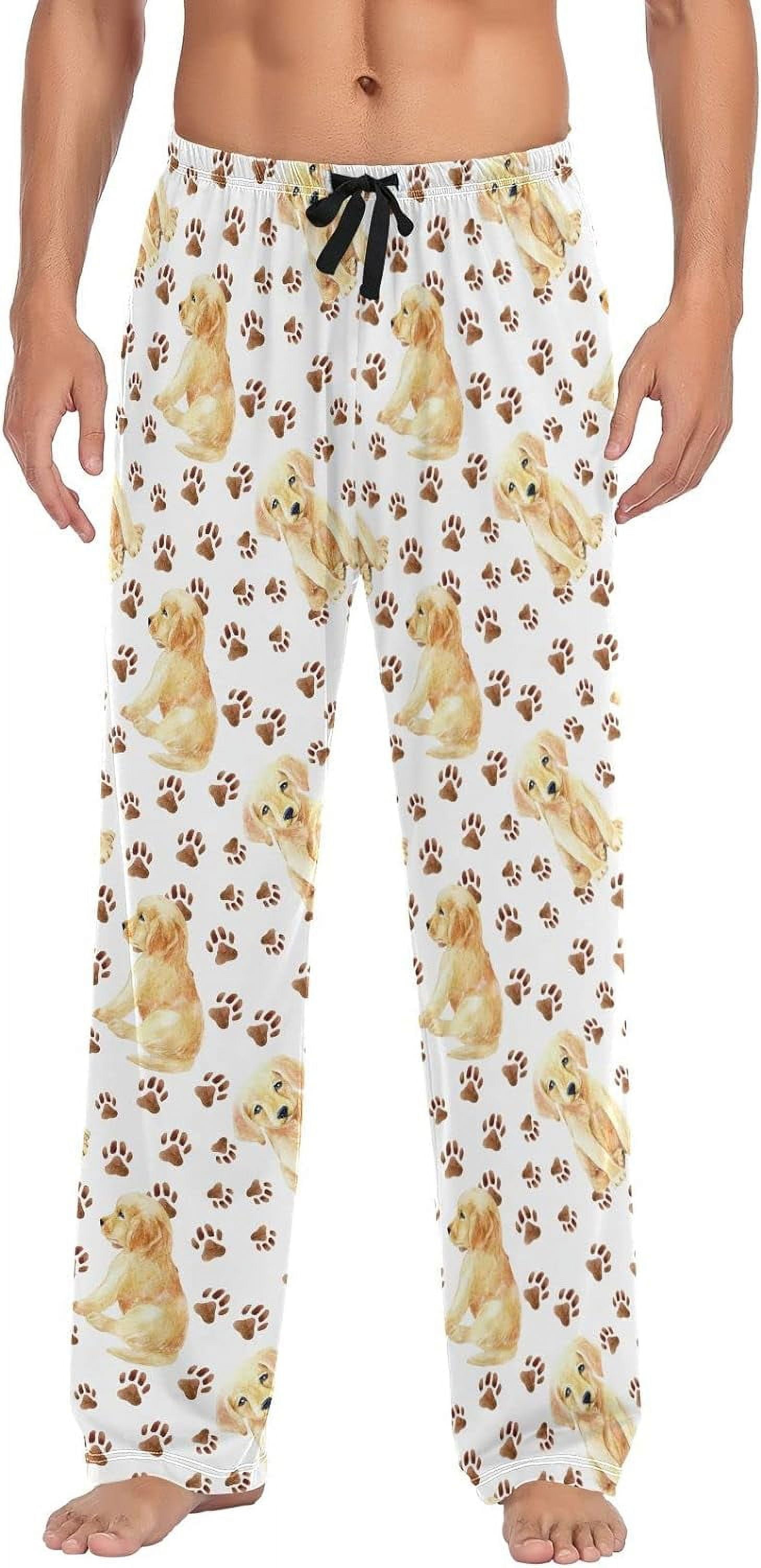 Top-kevin Labrador Dog Men's Pajama Pants Cartoon Dinosaur Pjs Bottoms ...