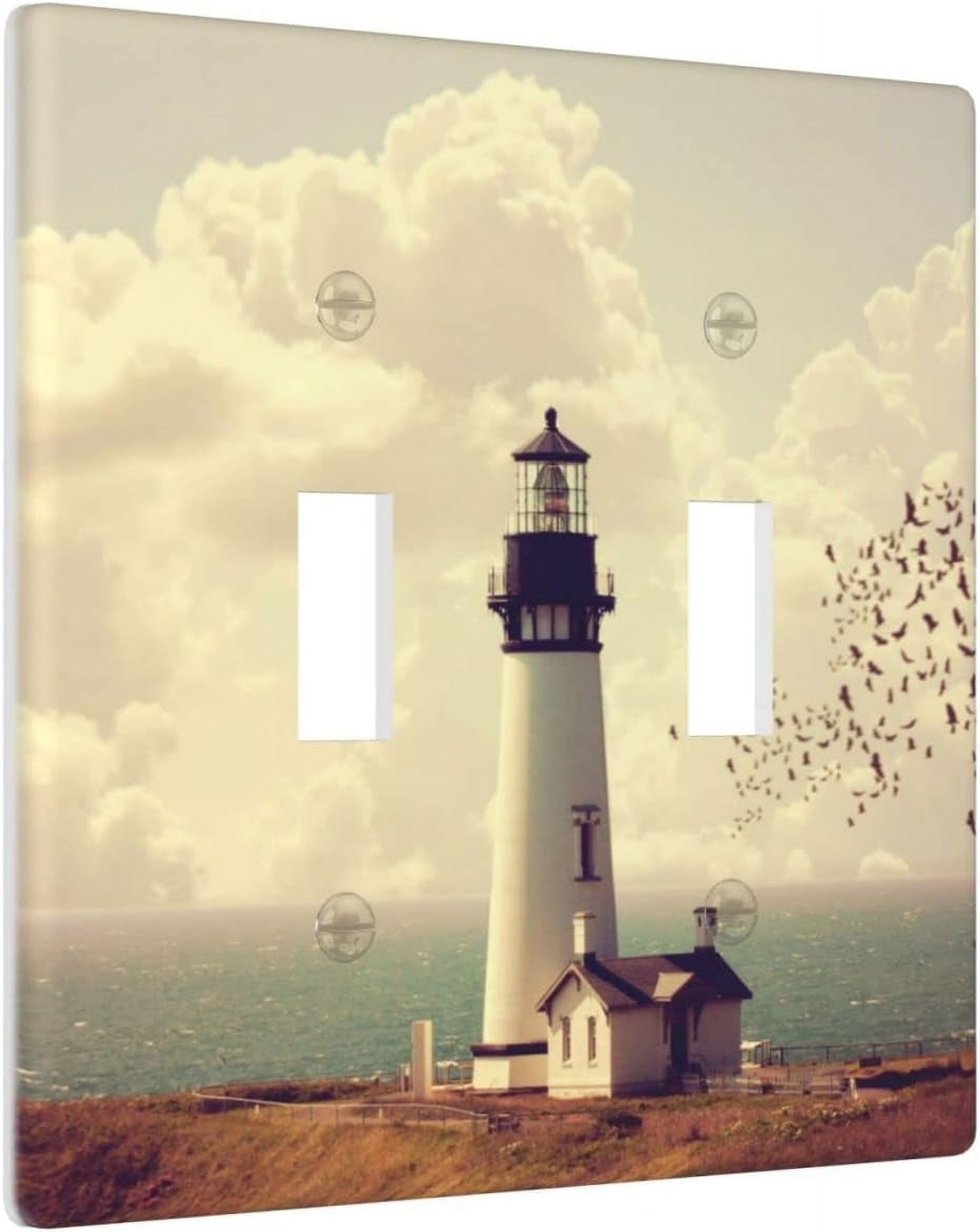 Top-kevin Lighthouse Double Toggle Wall Plate for Electrical Outlets ...