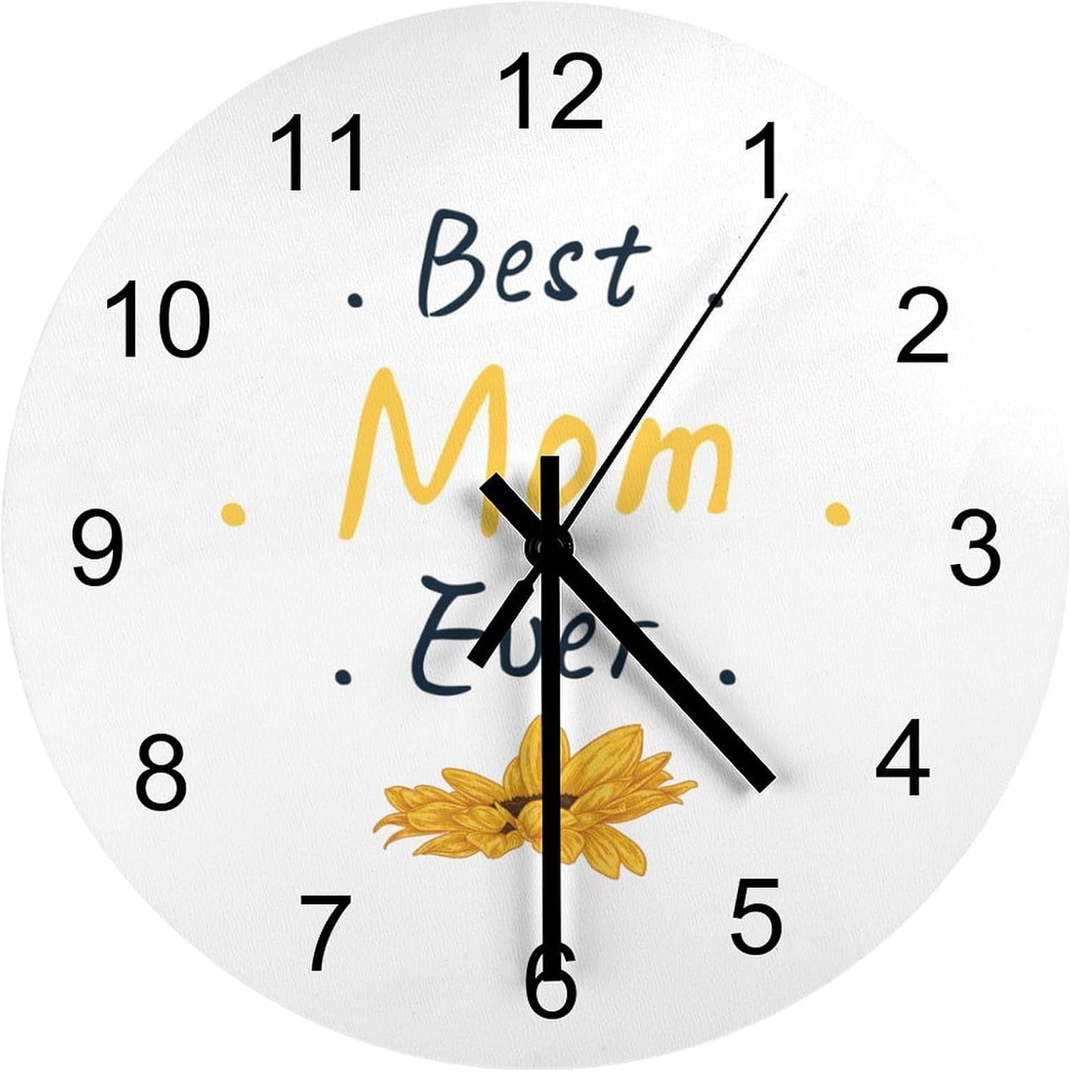 Top-kevin Our Mama Ornament with Kids Names Wall Clock Silent Non ...