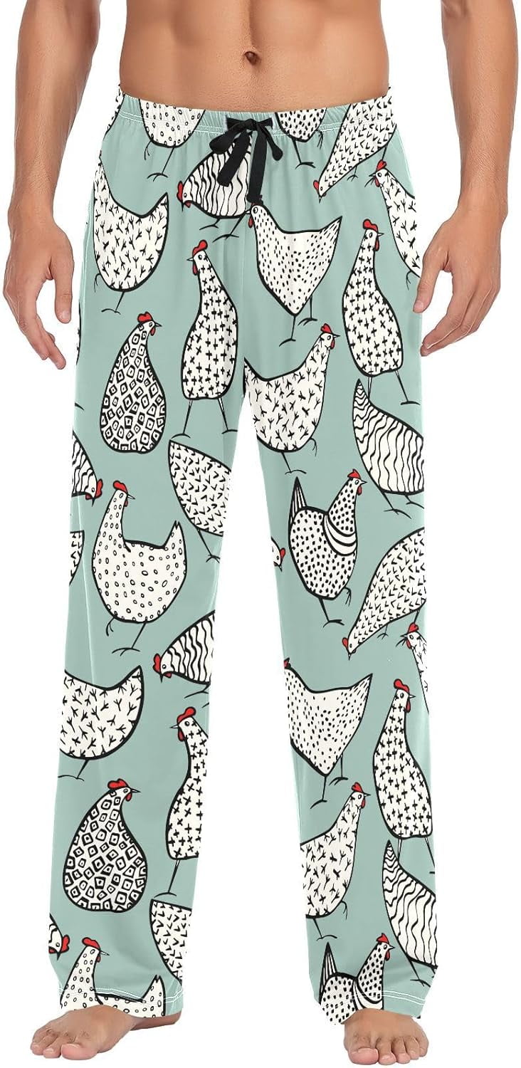 Top-kevin Men's Farm Hen Chicken Pajama Pants Cotton Soft Comfy ...