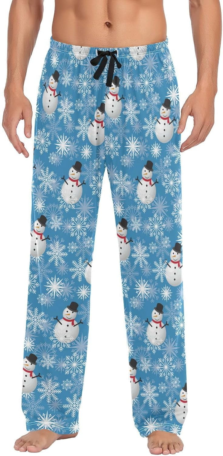 Top-kevin Men's Pajama Pants Christmas Winter Elastic Waistband Soft ...