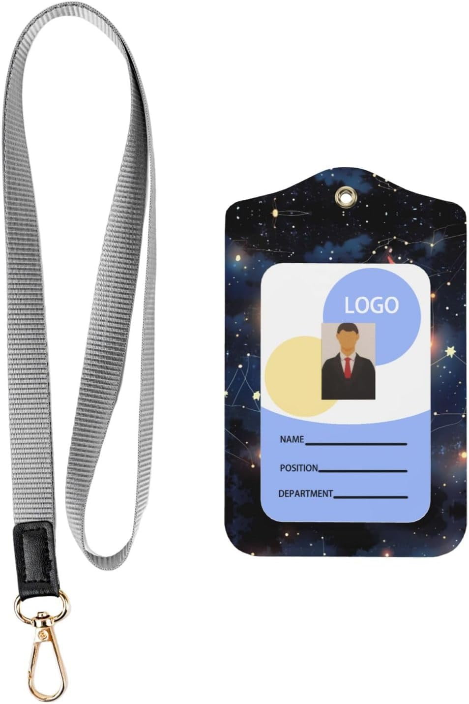 Top-kevin Mid-Century Modern Card Badge Leather Holder Id Badge Holder ...