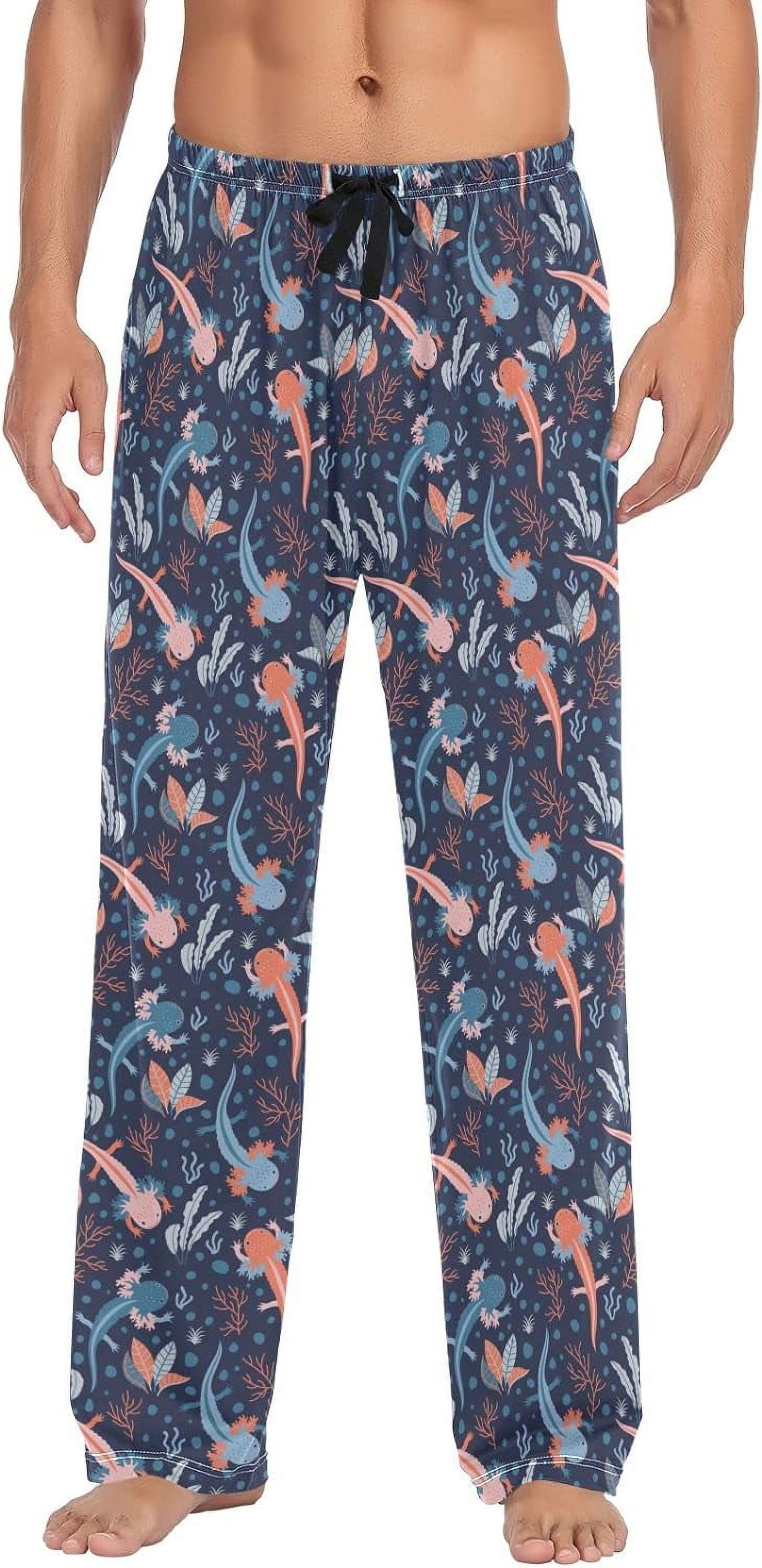Top-kevin Multi- Axolotl Print Pajama Pants Men Sleepwear Lounge Pants ...