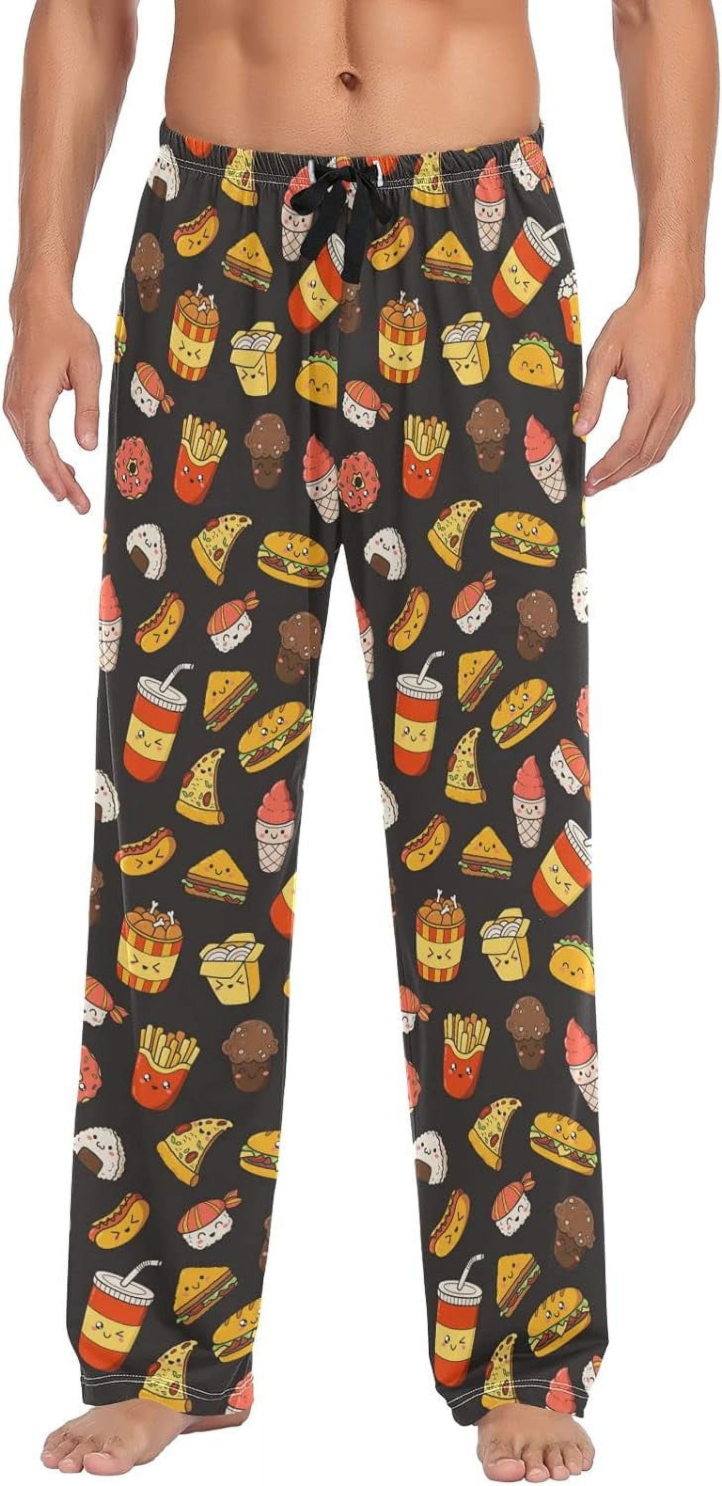 Top-kevin Multi- Food Pajama Pants for Men PJs Bottoms Sleepwear Lounge ...