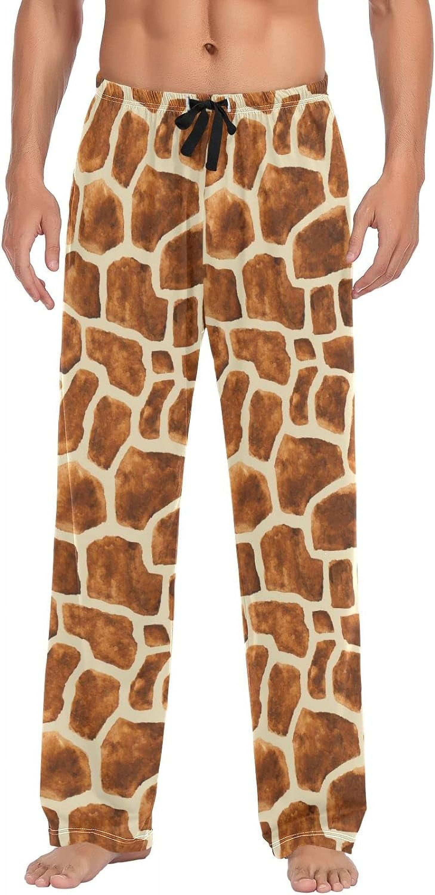 Top-kevin Multi- Giraffe Print Pajama Pants Men Sleepwear Lounge Pants ...