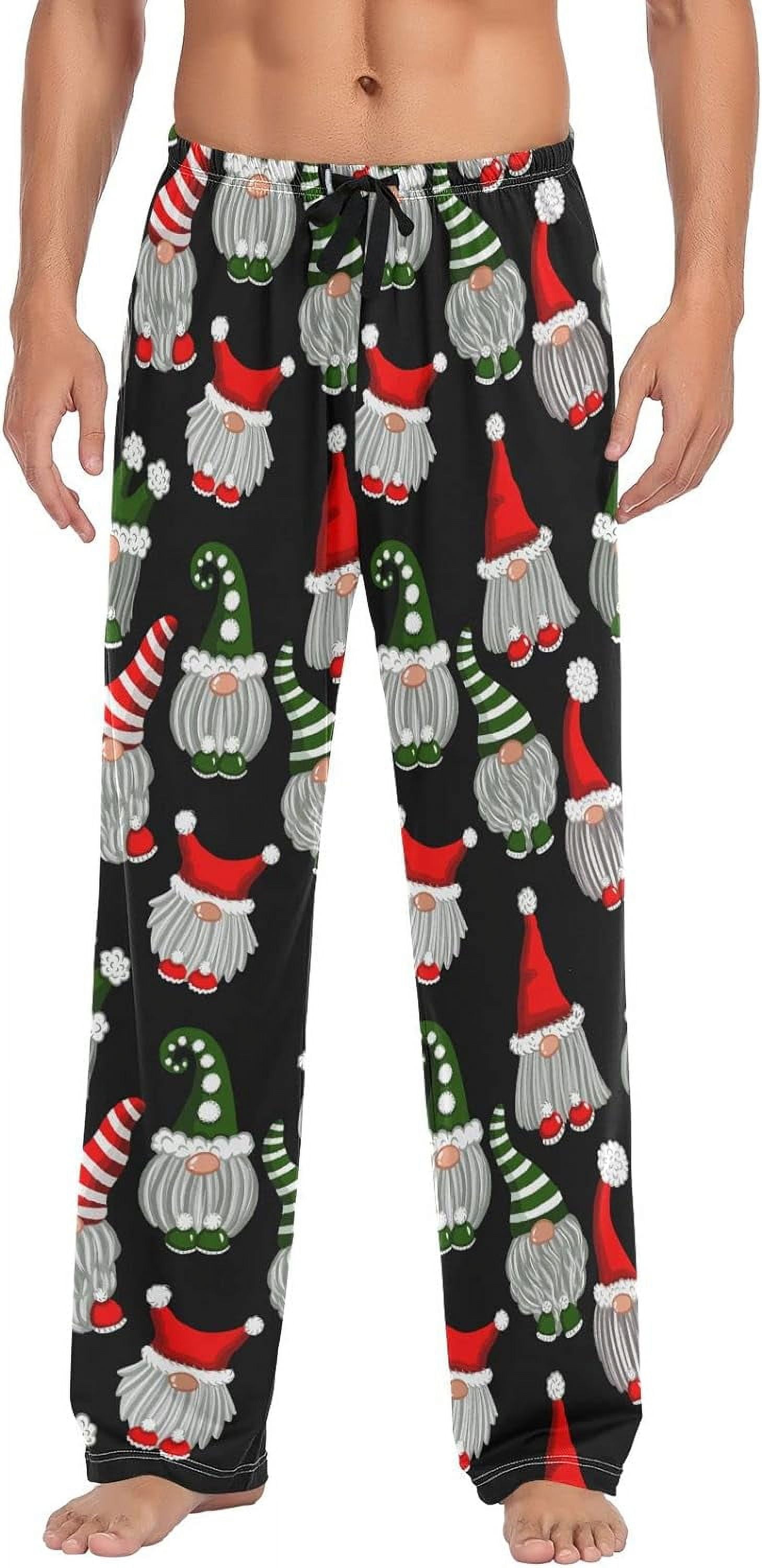 Top-kevin Multi- Gnome Pajama Pants for Men PJs Bottoms Sleep Lounge Pants with Pockets, S M L ...