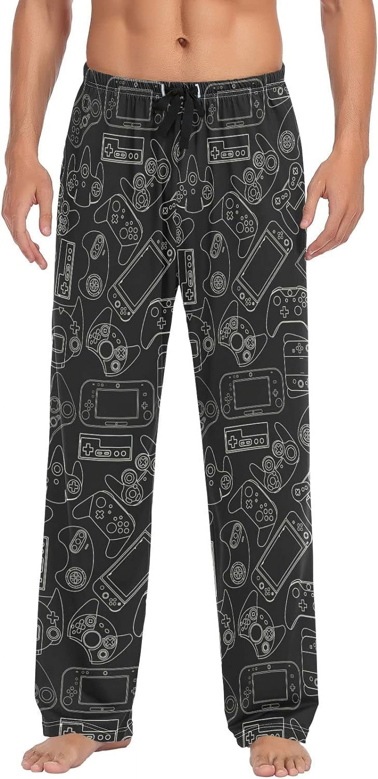 Top-kevin Multi- Video Game Pajama Pants for Men PJs Bottoms Sleep ...