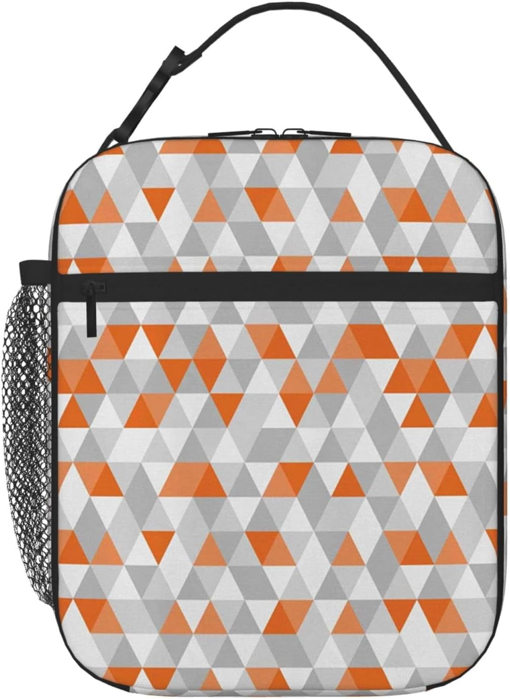 Top-kevin Orange Triangles Print Lunch Box Insulated Lunchbox for Men ...