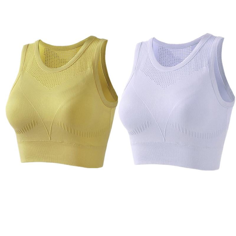 Top-kevin RUNNING Sports Bras for Women High Support,Seamless Ribbed ...