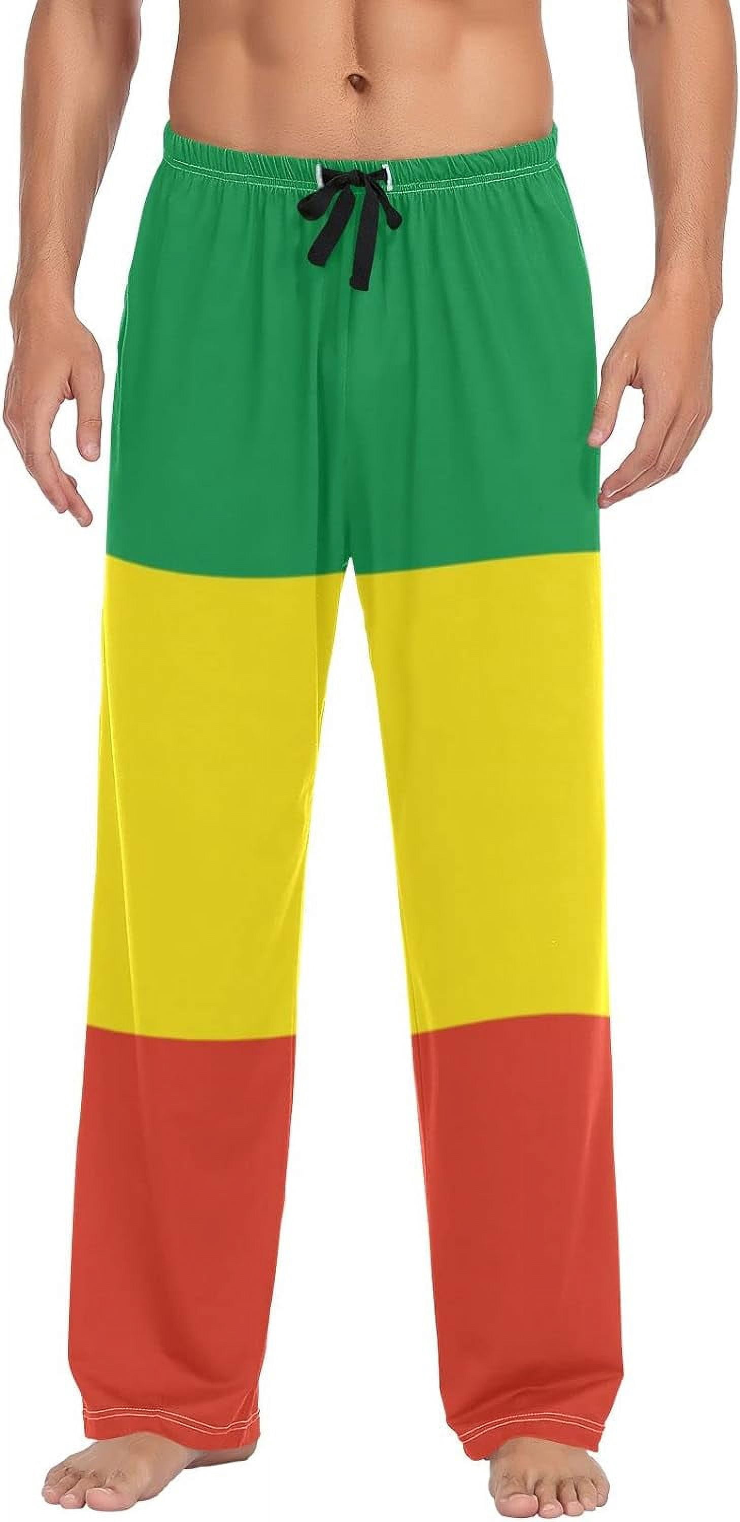 Top-kevin Rasta Flag Men's Pajama Pants Sleepwear Lounge Pajama Bottoms ...