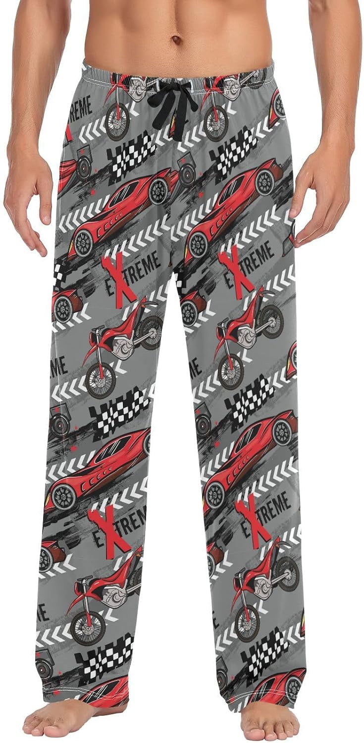 Top-kevin Red Fire Truck Pajama Pants Men's Pajama Bottoms Lounge ...