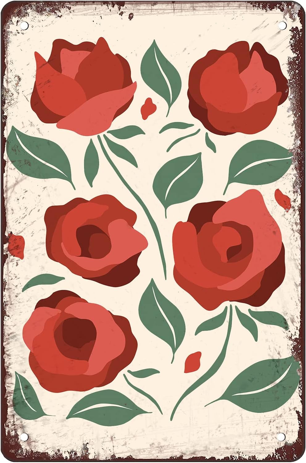 Top-kevin Rose Wall Art Red Floral Wall Decor Flowers Posters Prints ...