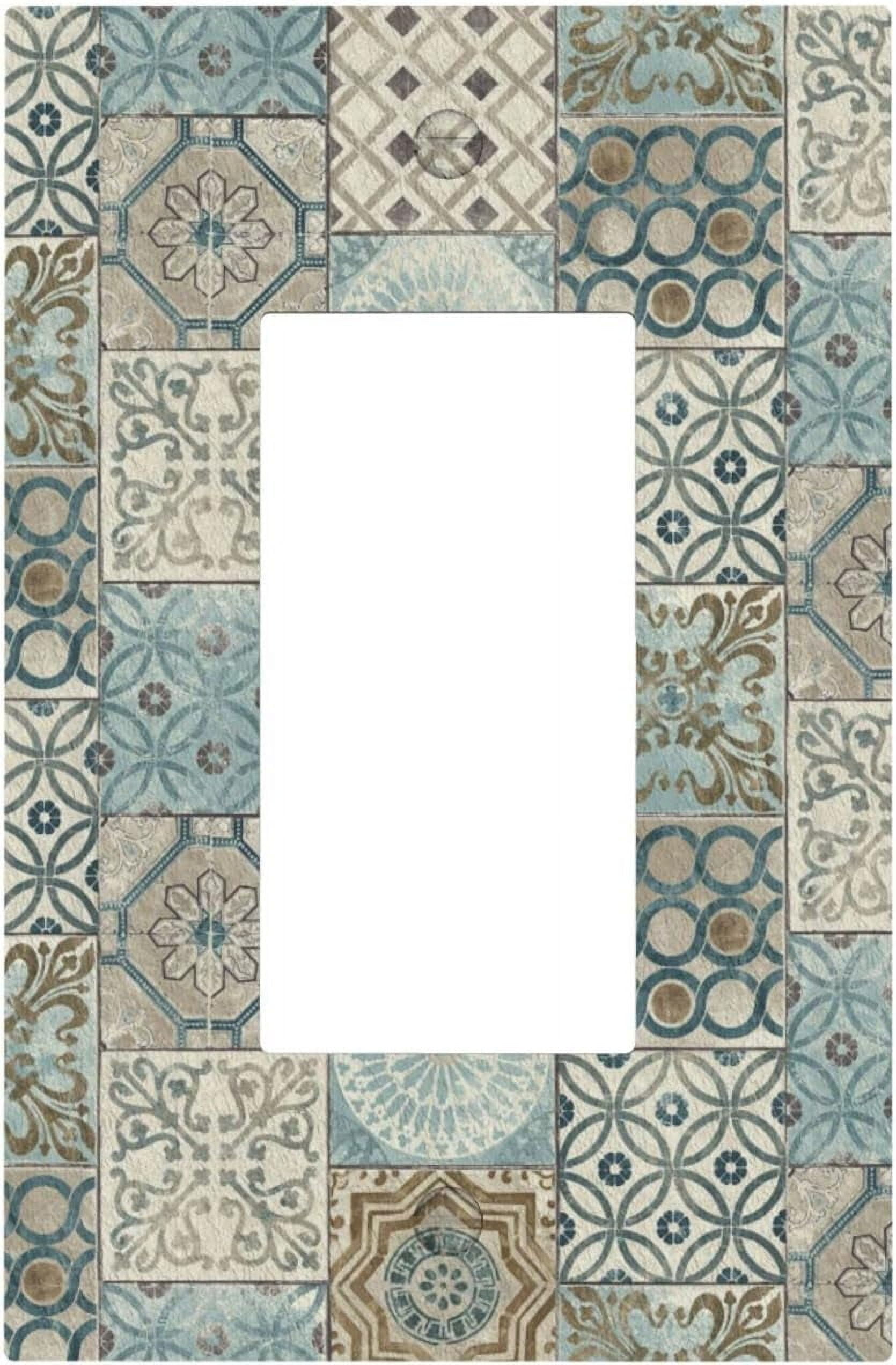 Top-kevin Rustic Old Mexico Tiles Mid Size 1-Gang Rocker/Decorator ...