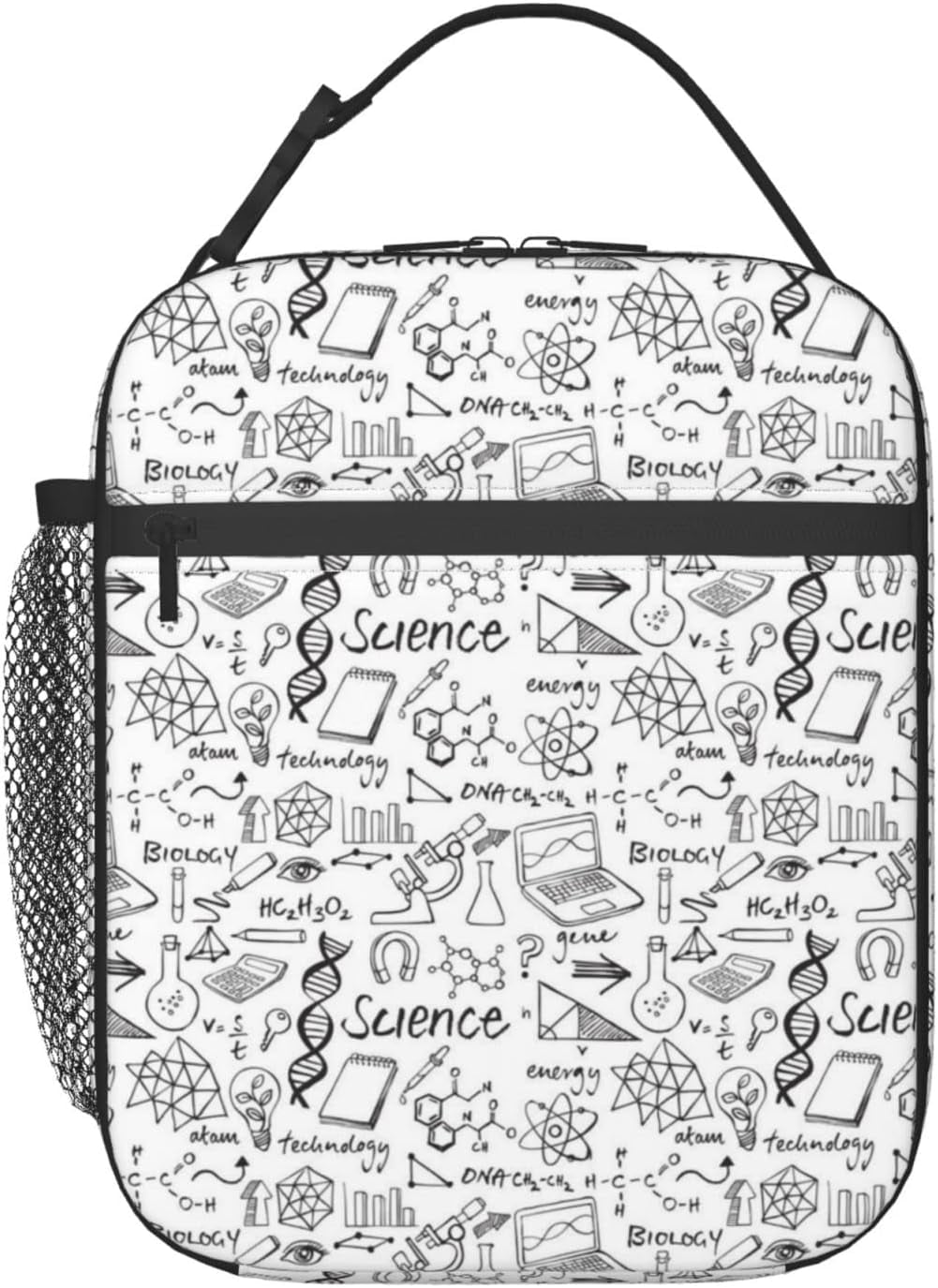 Top-kevin Science Print Lunch Box Insulated Lunchbox for Men Women ...