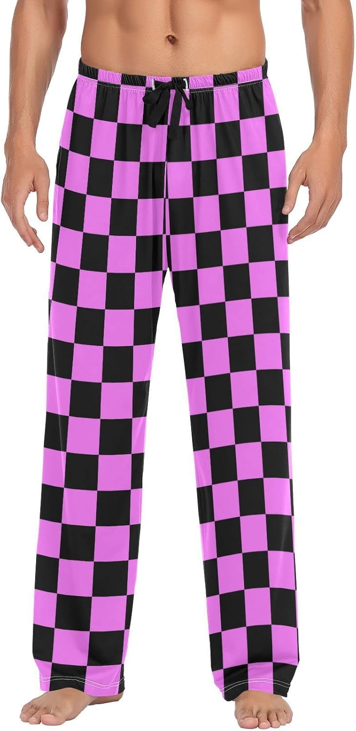 Top-kevin Squares Plaid Pajama Pants Checkered Men's Pajama Bottoms ...