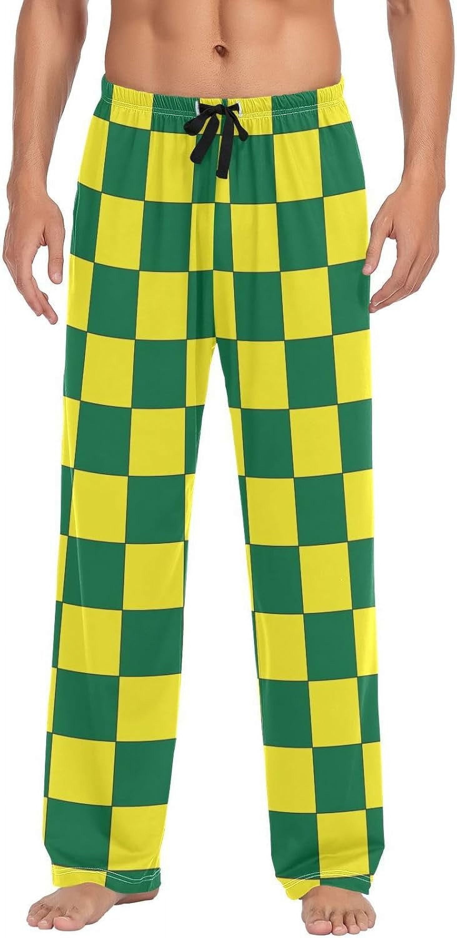 Top-kevin Squares Plaid Pajama Pants Checkered Men's Pajama Bottoms ...