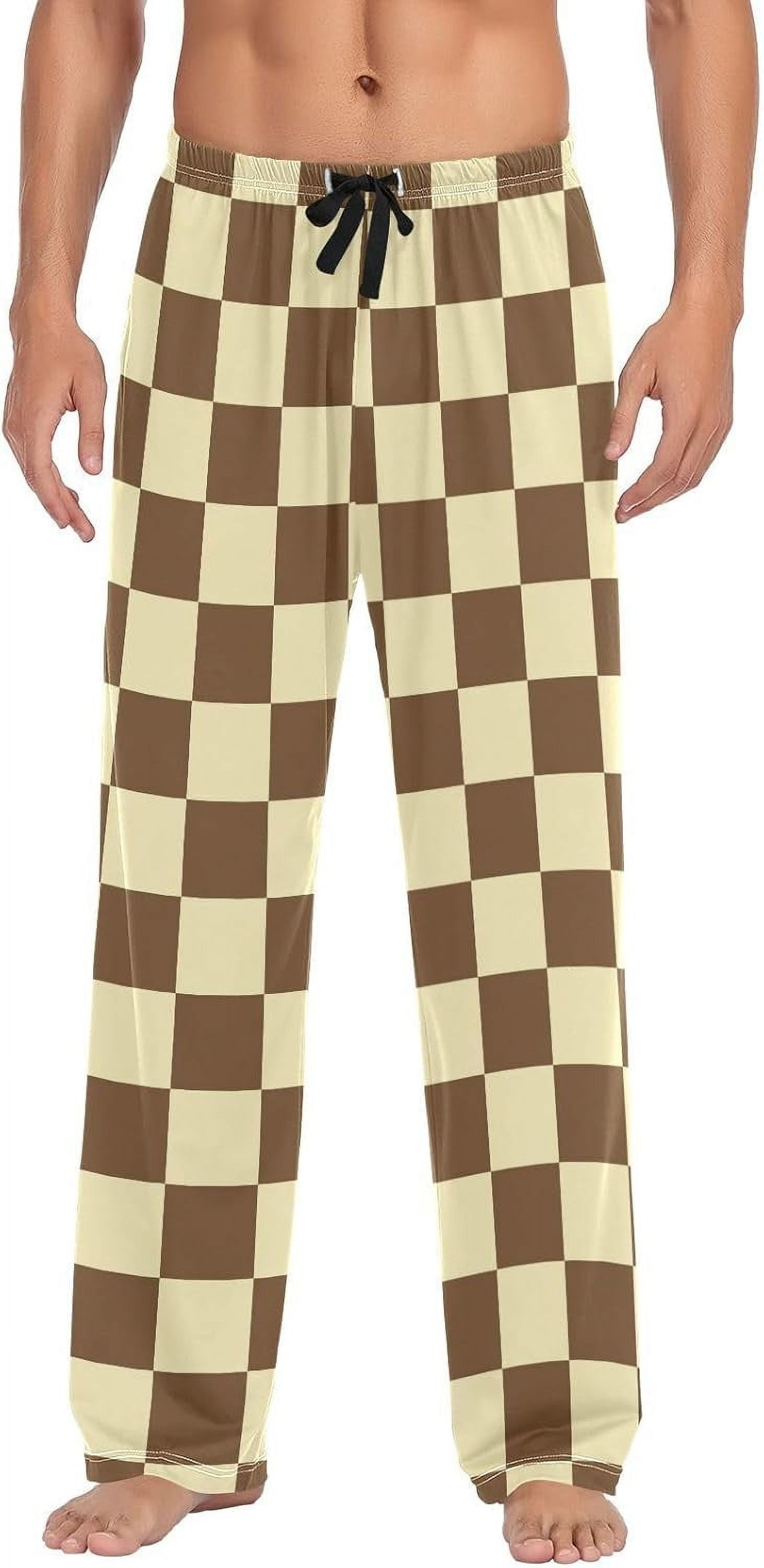 Top-kevin Squares Plaid Pajama Pants Checkered Men's Pajama Bottoms ...