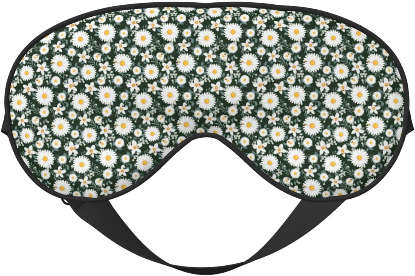 Top-kevin White Daisies and Bee Print Double-Sided Eye Mask,Soft and ...