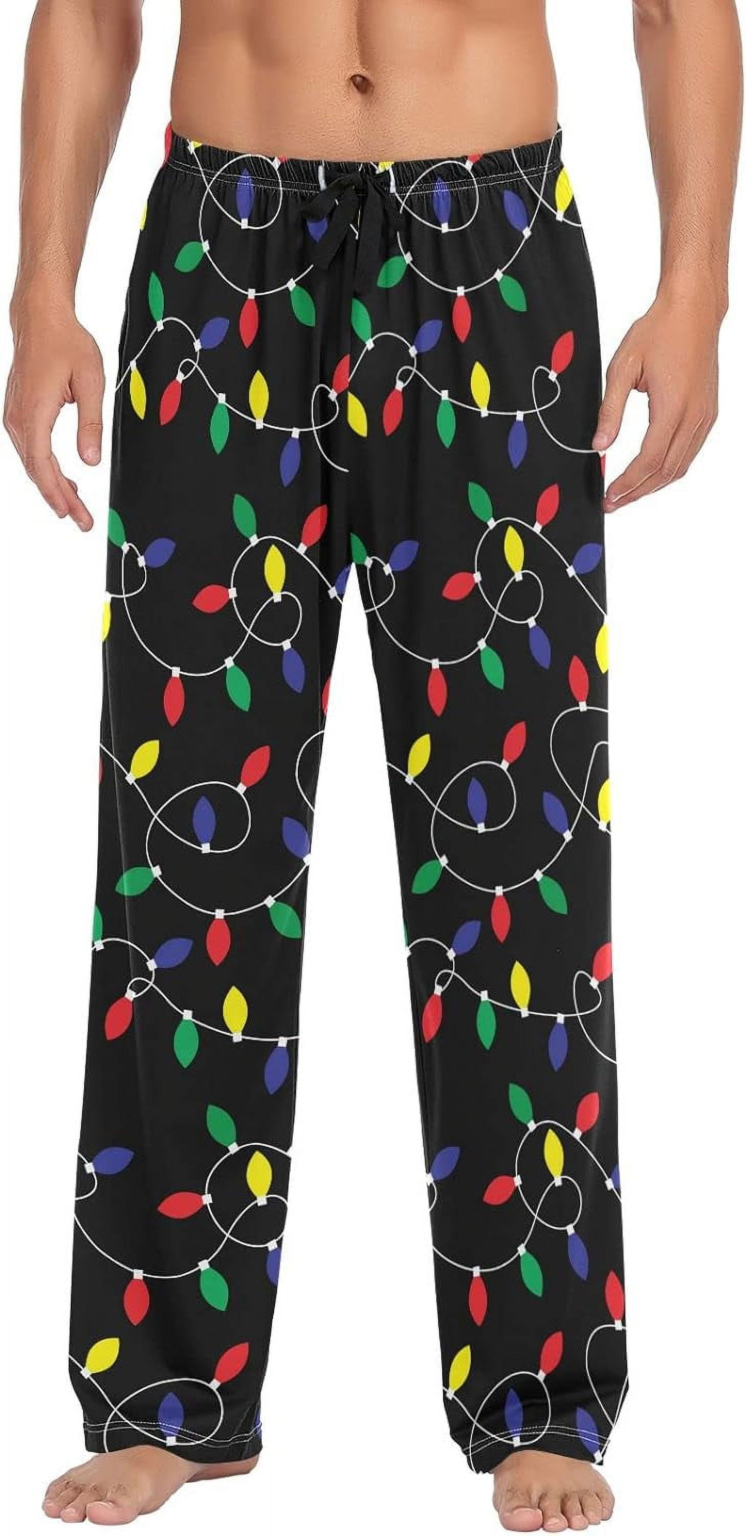 Top-kevin Xmas Light Bulb Men's Pajama Pants Sleepwear Pajama Pant with ...