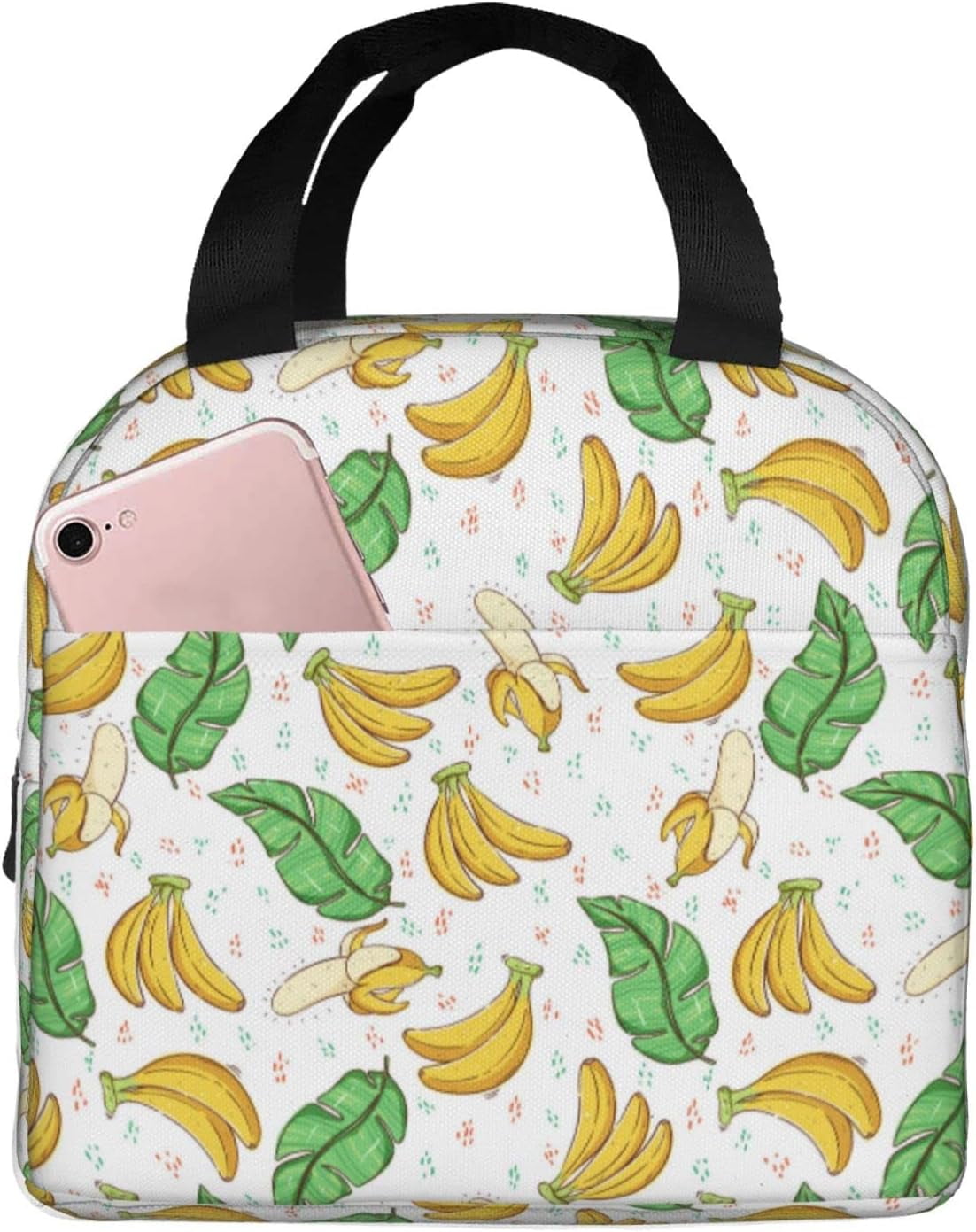 Top-kevin Yellow Cute Banana Lunch Bag for Women Men, Cute Banana Print ...