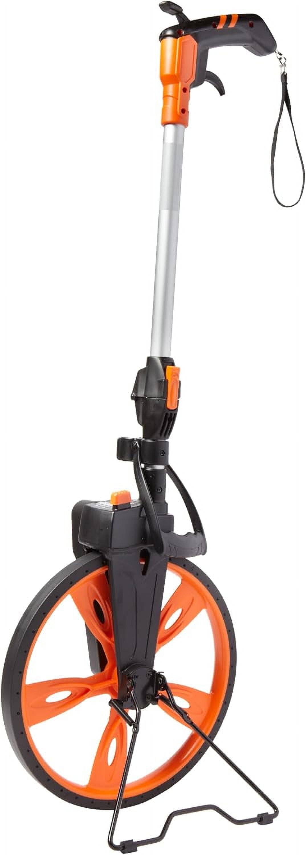 Top reading centerline measuring wheel with handle brake and reset ...