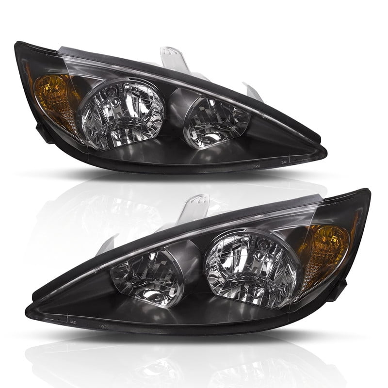 TopAutoGear for 2002 2003 2004 Toyota Camry Headlights assembly Black ...