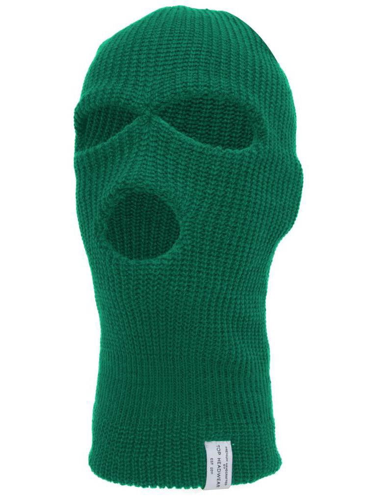 Top Headwear 3-Hole Winter Ski Mask - Kelly Green - Walmart.com