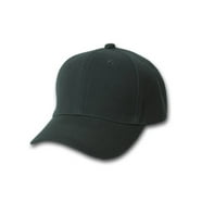 Flex Fitted Baseball Cap Hat- Black, Large-XL - Walmart.com