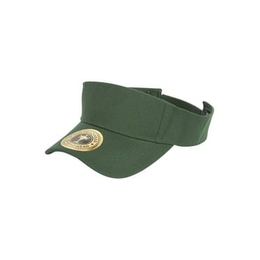 Plain Single Sports Visor- Kelly Green, 100% Brushed Cotton with ...