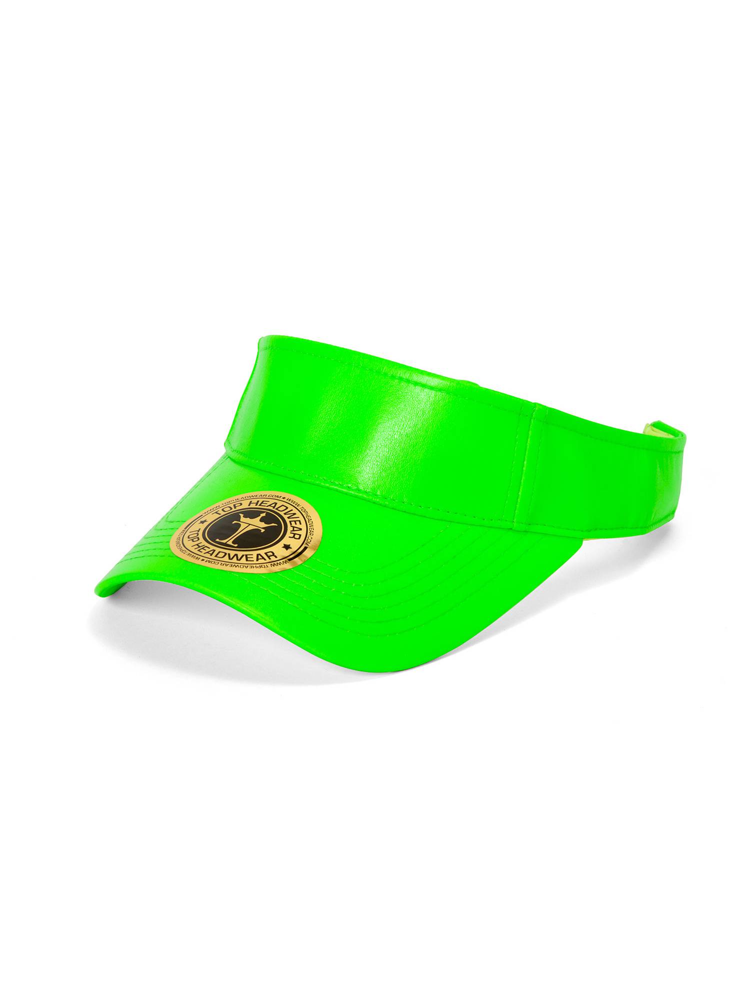 Top Headwear Vegan Leather Adjustable Visors - Neon Green - Walmart.com