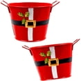 TopNotch Outlet Christmas Decor - Storage Pails (2 Pc) Small Red ...